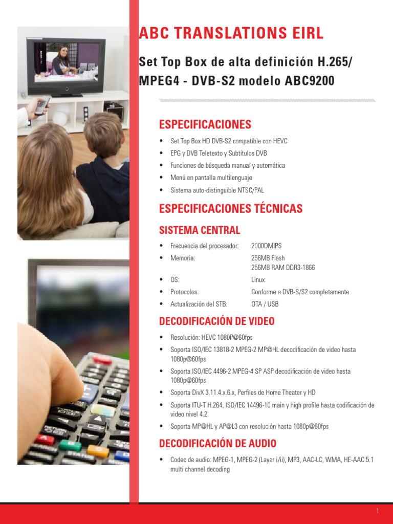 Abc9200-Hevc STB | PDF