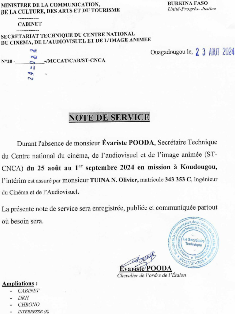 Note D'interim ST - 0001 | PDF