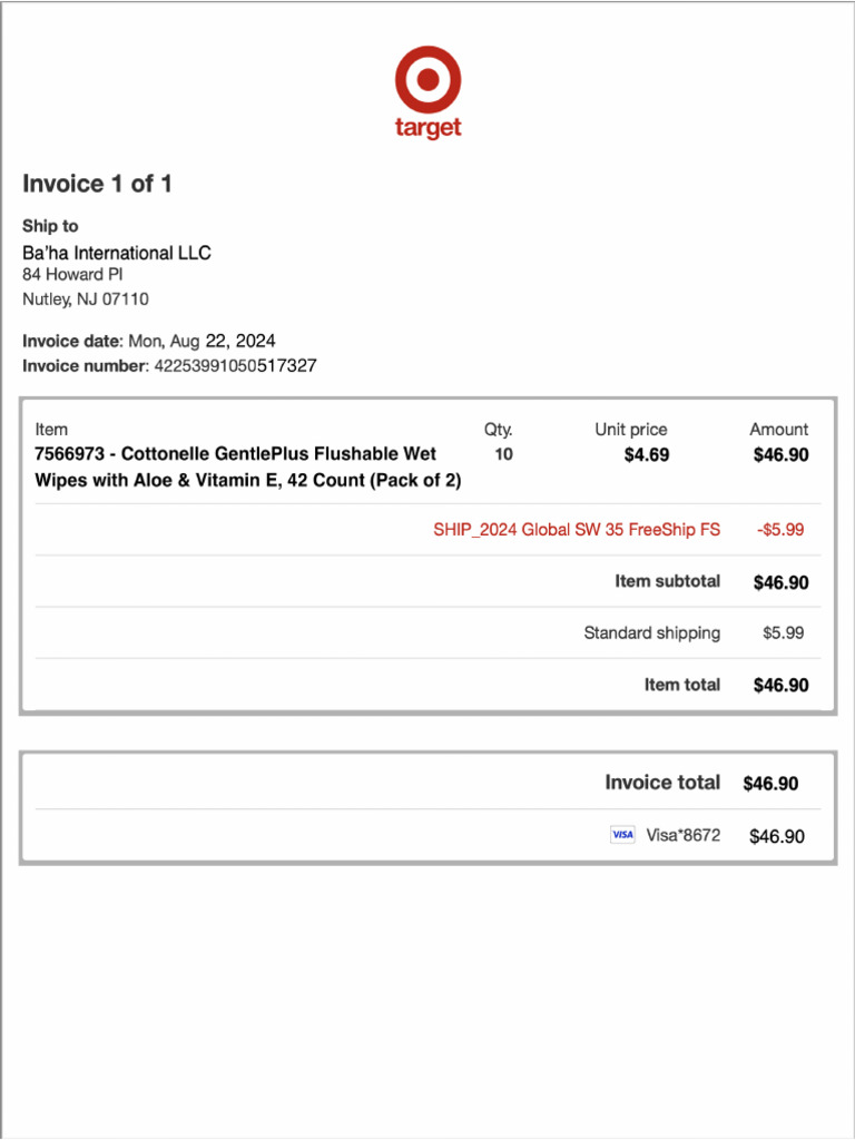 Baha Target Invoice (2) | PDF