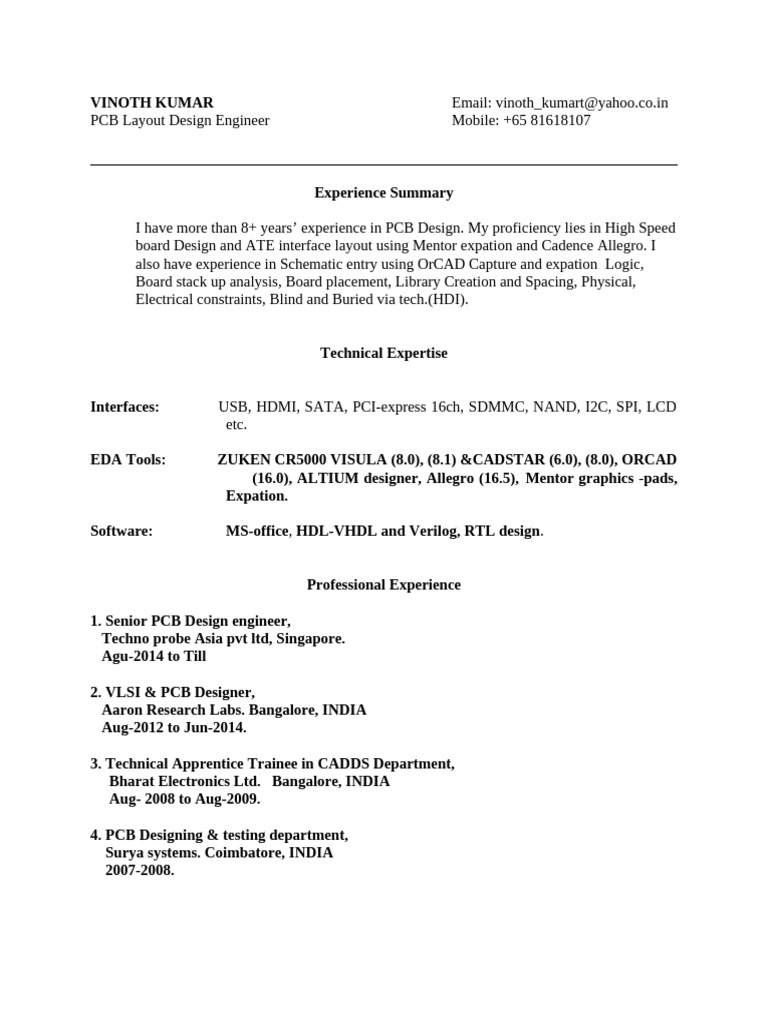 Vino Resume | PDF