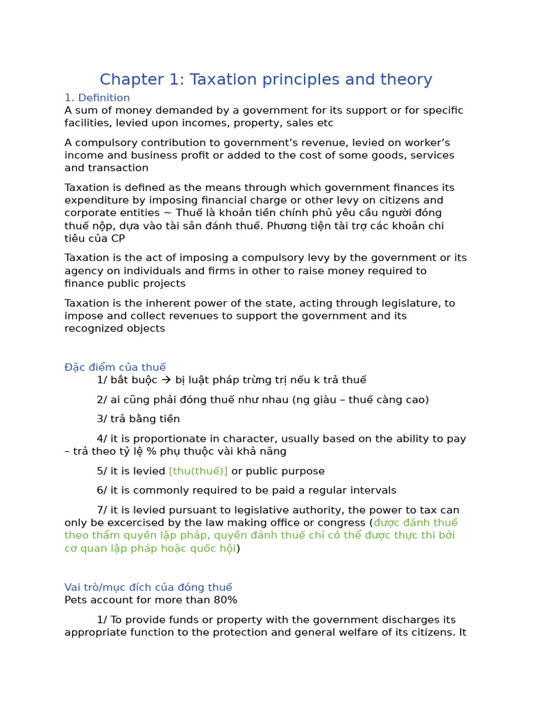 Taxation VN Notes | PDF
