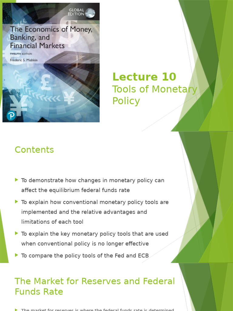 Lecture 10-Tools of Monetary Policy | PDF