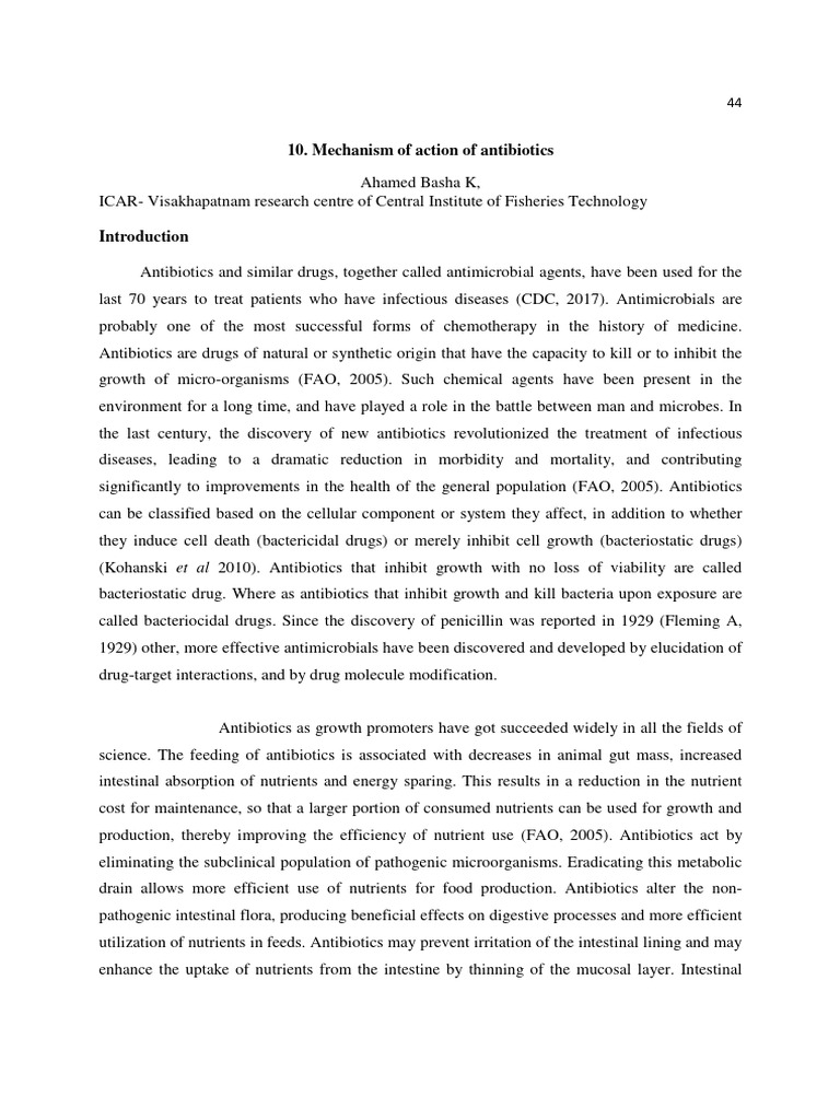 10 - Mechanism of Action of Antibiotics | PDF
