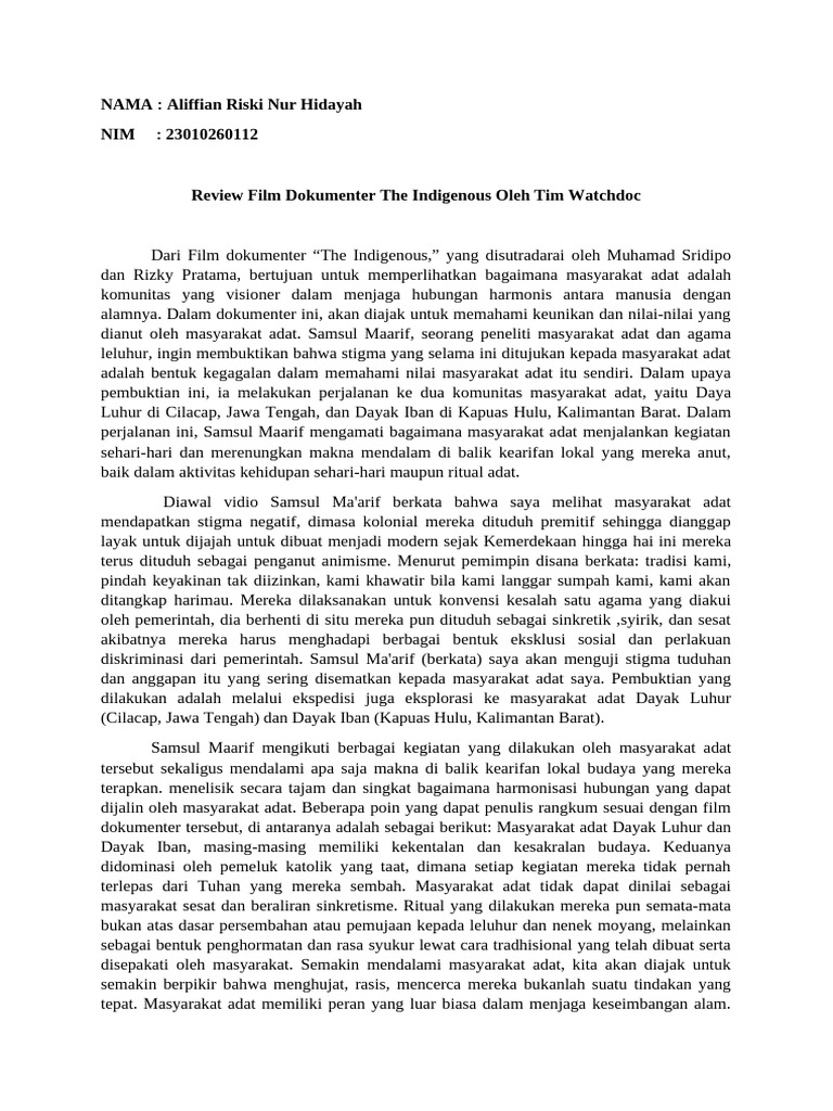 Review Film IBKL UTS | PDF | Malaysia | Borneo