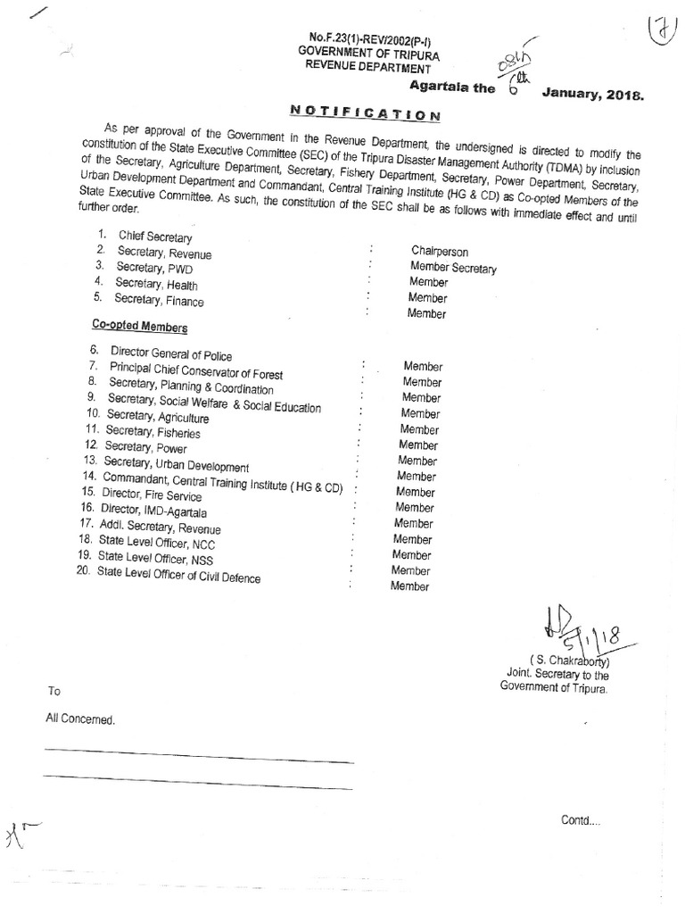 Notification SEC Formation | PDF