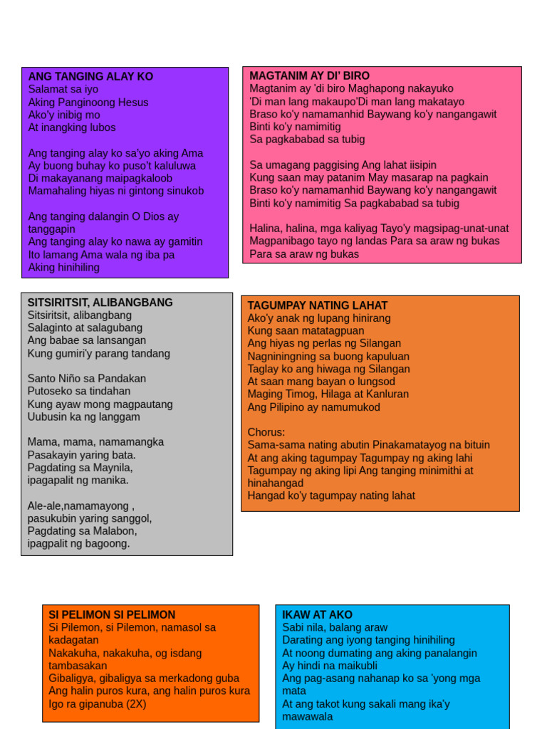 Awiting Bayan Samples | PDF | Kansas Jayhawks | University Of Kansas