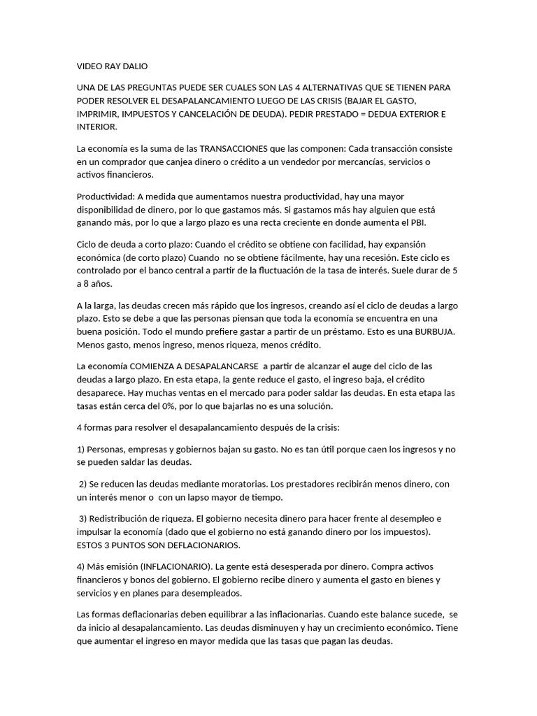 Video Ray Dalio | PDF