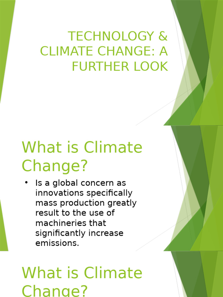 Technology and Climate Change | PDF