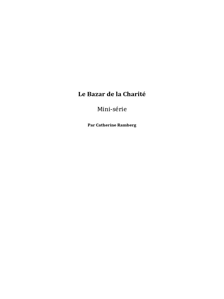 Rendu Artistique - LE BAZAR DE LA CHARITE | PDF