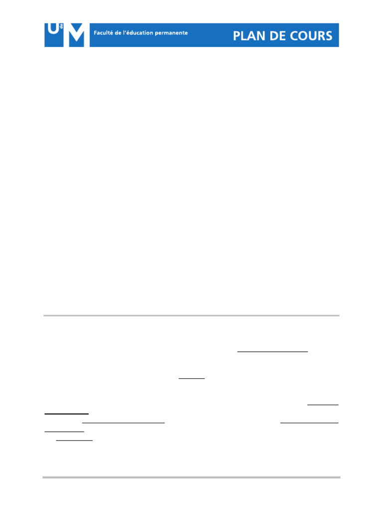 Plan de Cours | PDF