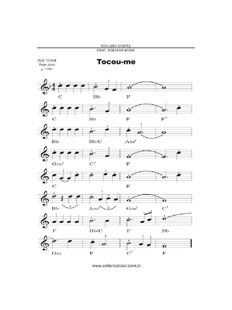Partitura Tocou Me | PDF