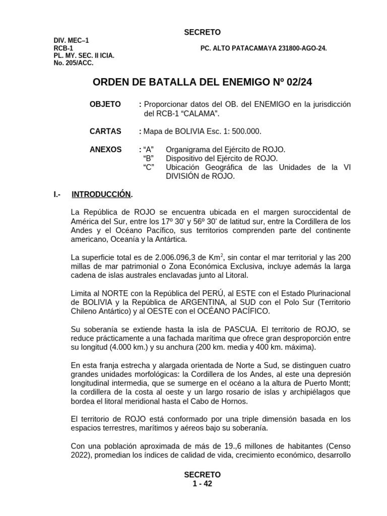 Ob Externo Rcb-1 Calama 26-Ago-24 | PDF