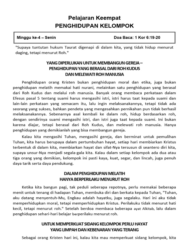 Penghidupan Kelompok 1 | PDF