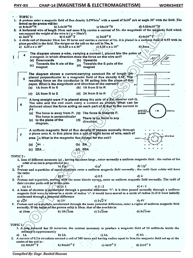 PHY-XII CHAP-14 - Worksheet | PDF