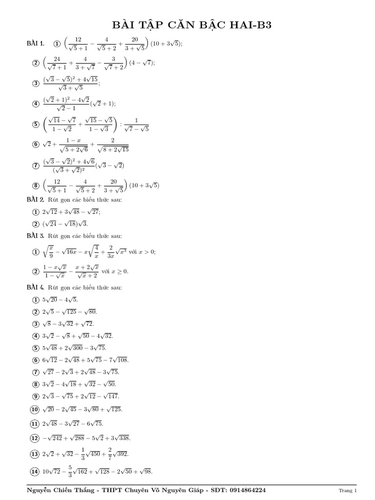 BT Can Bac Hai B3 | PDF