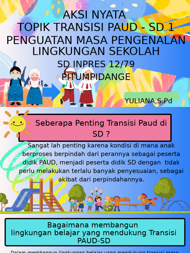 A33 Aksi Nyata SD - Transisi PAUD SD 1 - Penguatan MPLS | PDF
