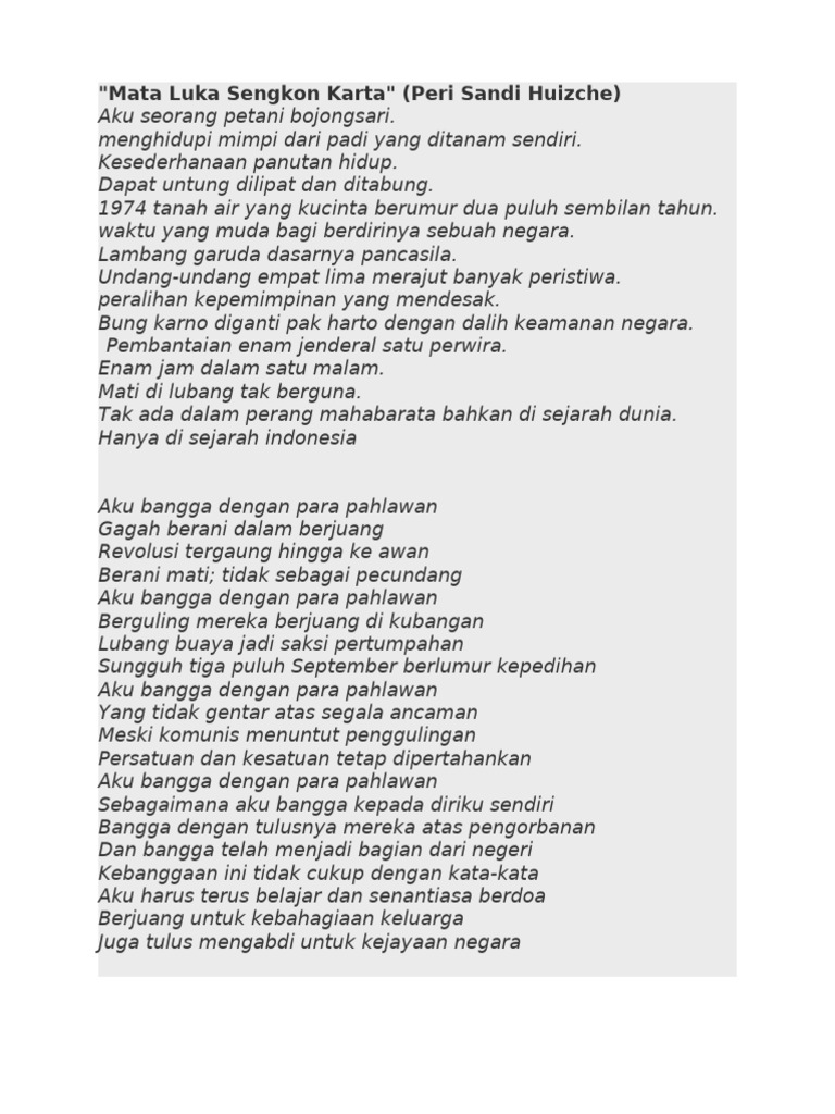 Mata Luka Sengkon Karta | PDF