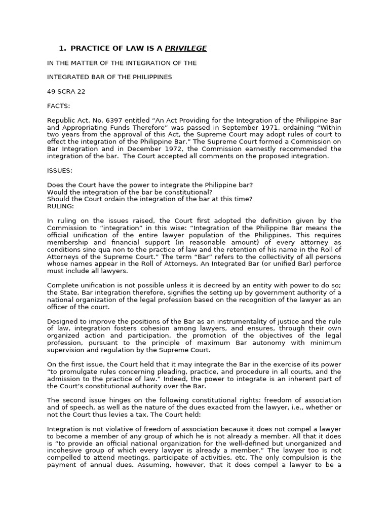 Supervision and Control Over The Practice of Law | PDF