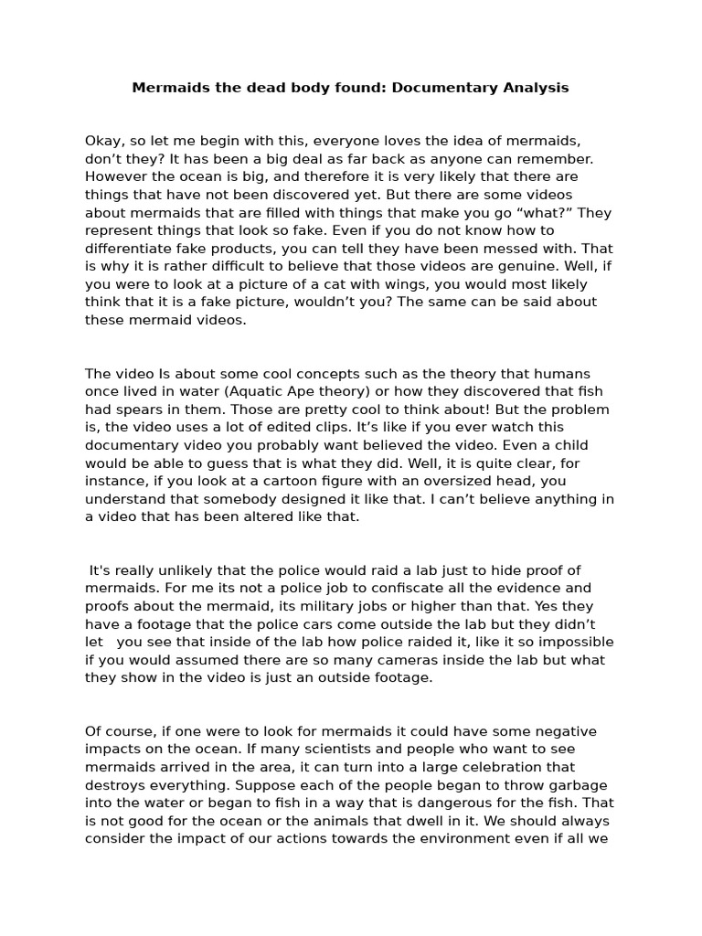 Tero Documentary Analysis | PDF