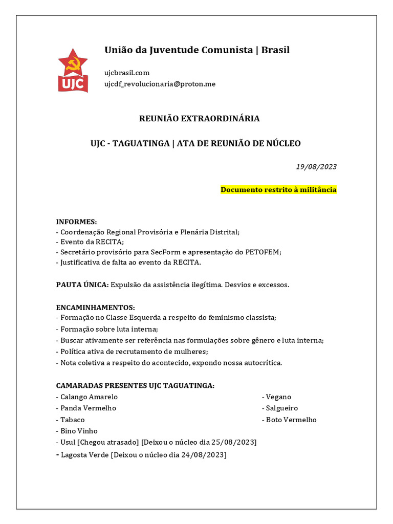 Extraordinaria 20230819 | PDF