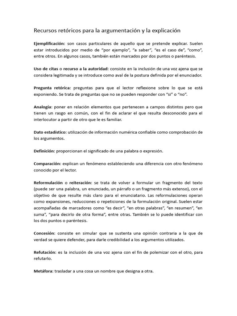 Recursos para La Argumentaci-N y La Explicaci-N | PDF