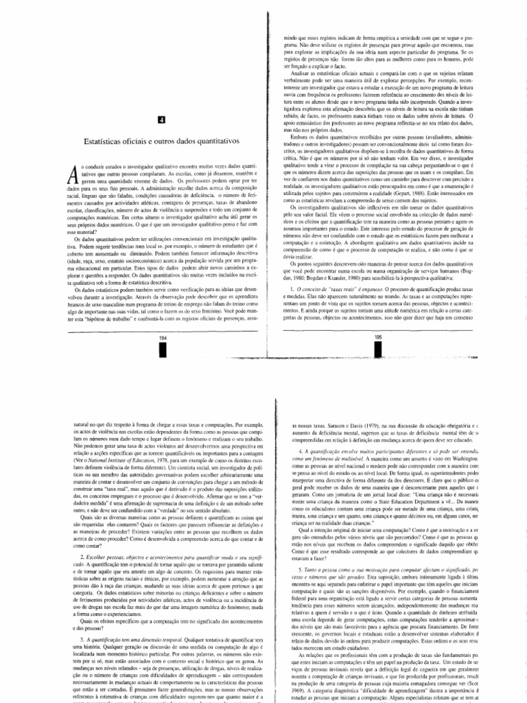 6 BOGDAN e BIKLEN - Investigação Qualitativa em Educação-97-108 | PDF