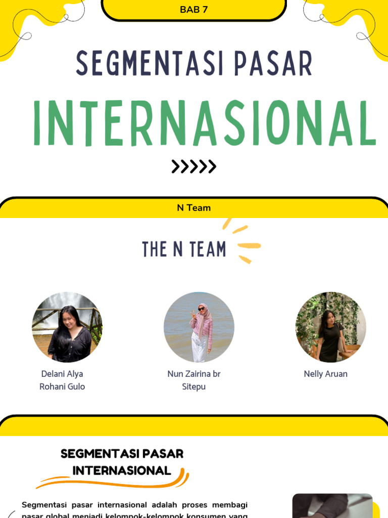 PPT Segmentasi Pasar Internasional - N Team | PDF