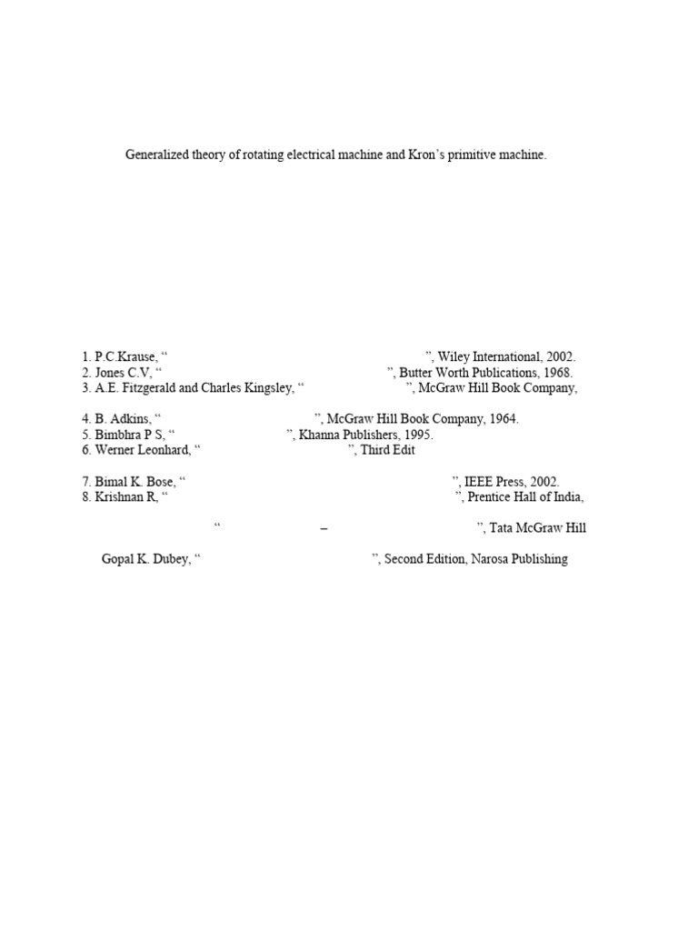 Analysis Control Induction Machine Pdf
