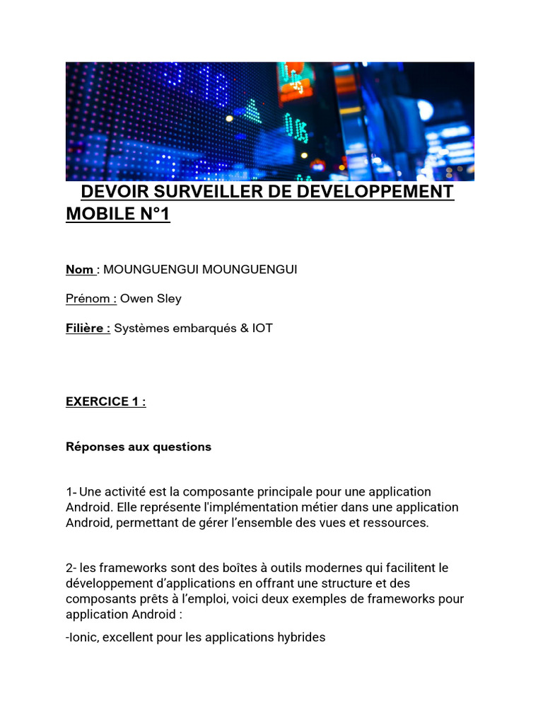 Devoir Surveiller | PDF
