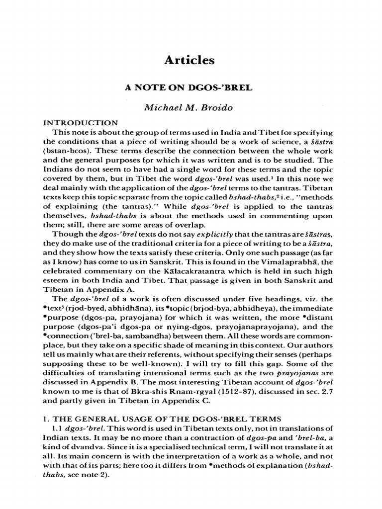 Broido - A Note On DGos-'Brel | PDF