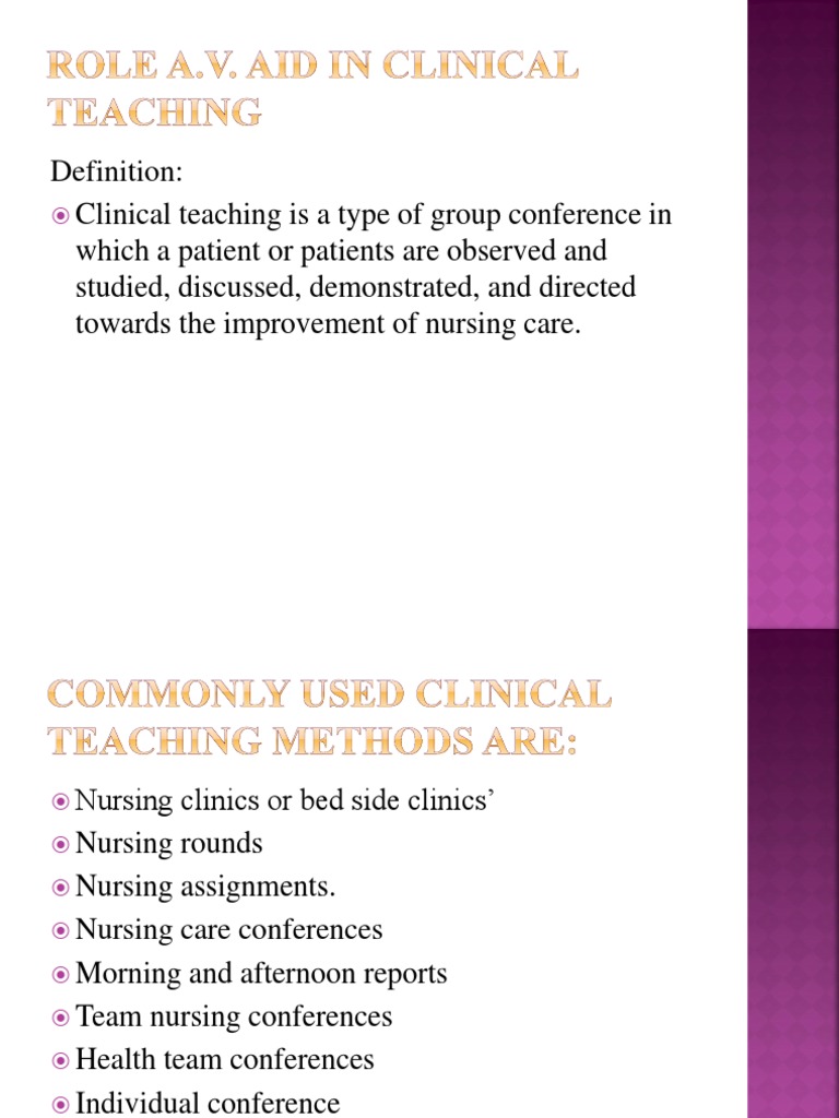 AV Aids in Nursing Education and Teaching | PDF | Nursing | Learning
