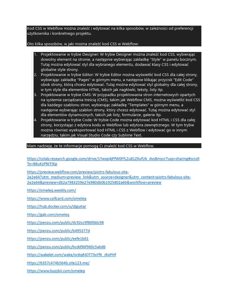 Linki Hiperlacza | PDF