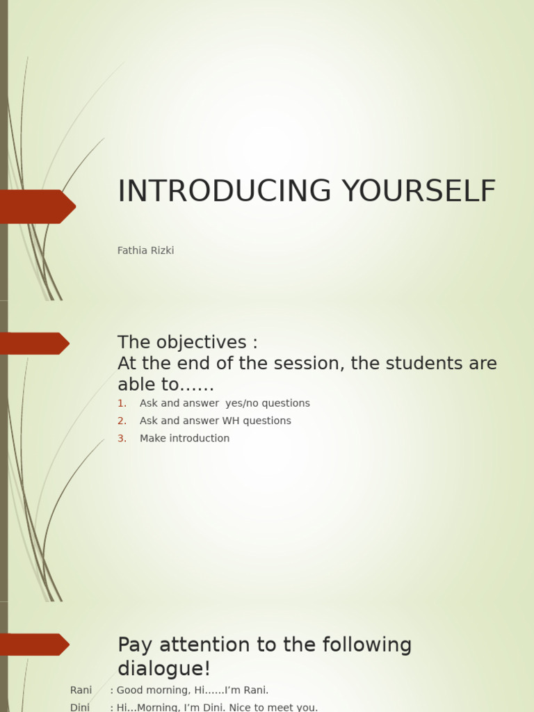 Self Introduction | PDF
