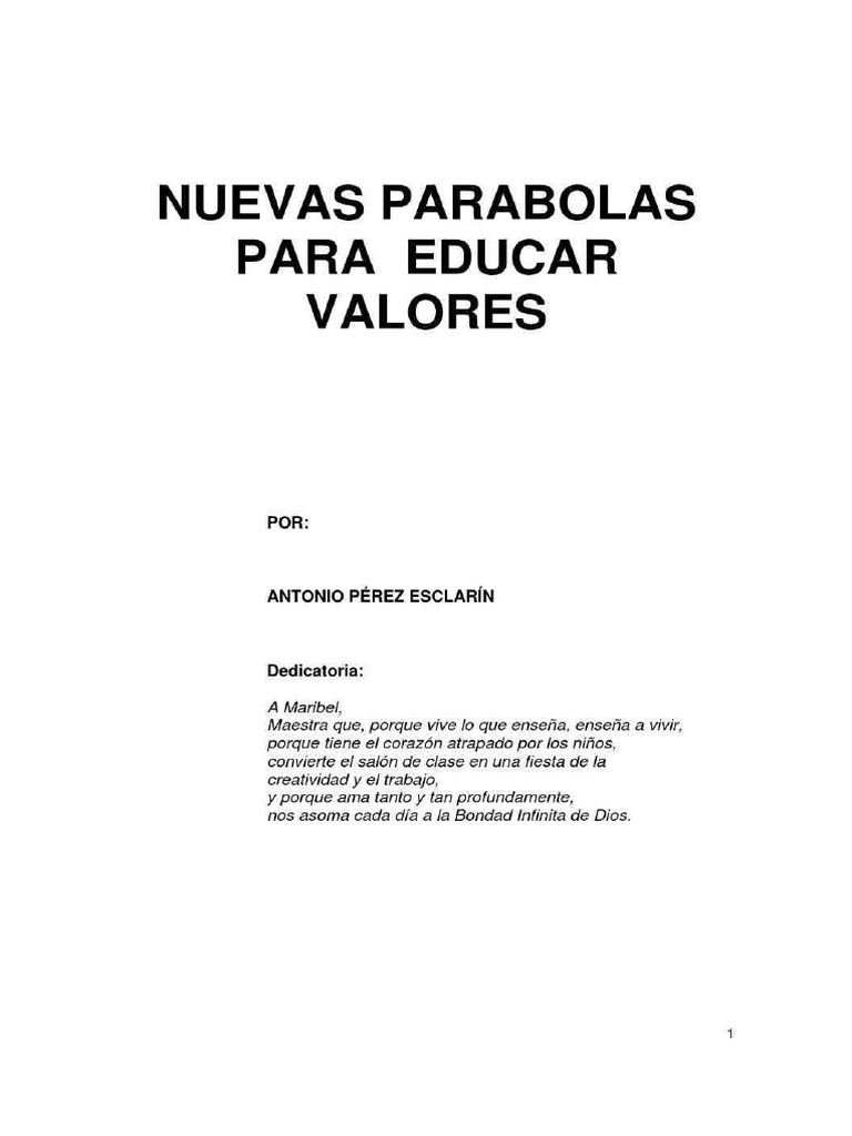 Parábolas Valores | PDF