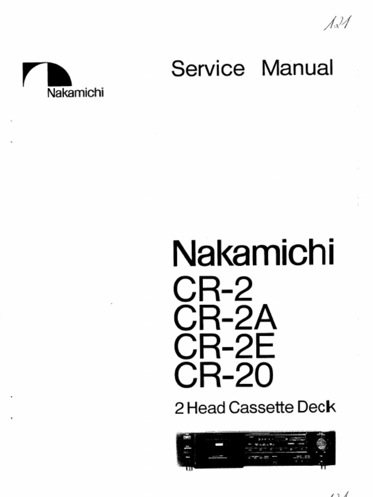 Nakamichi CR 2 Service Manual | PDF