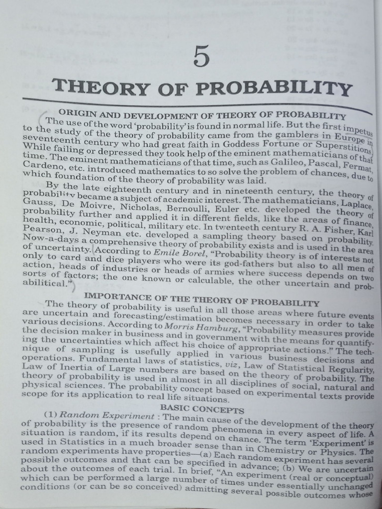 Theory of Probability | PDF