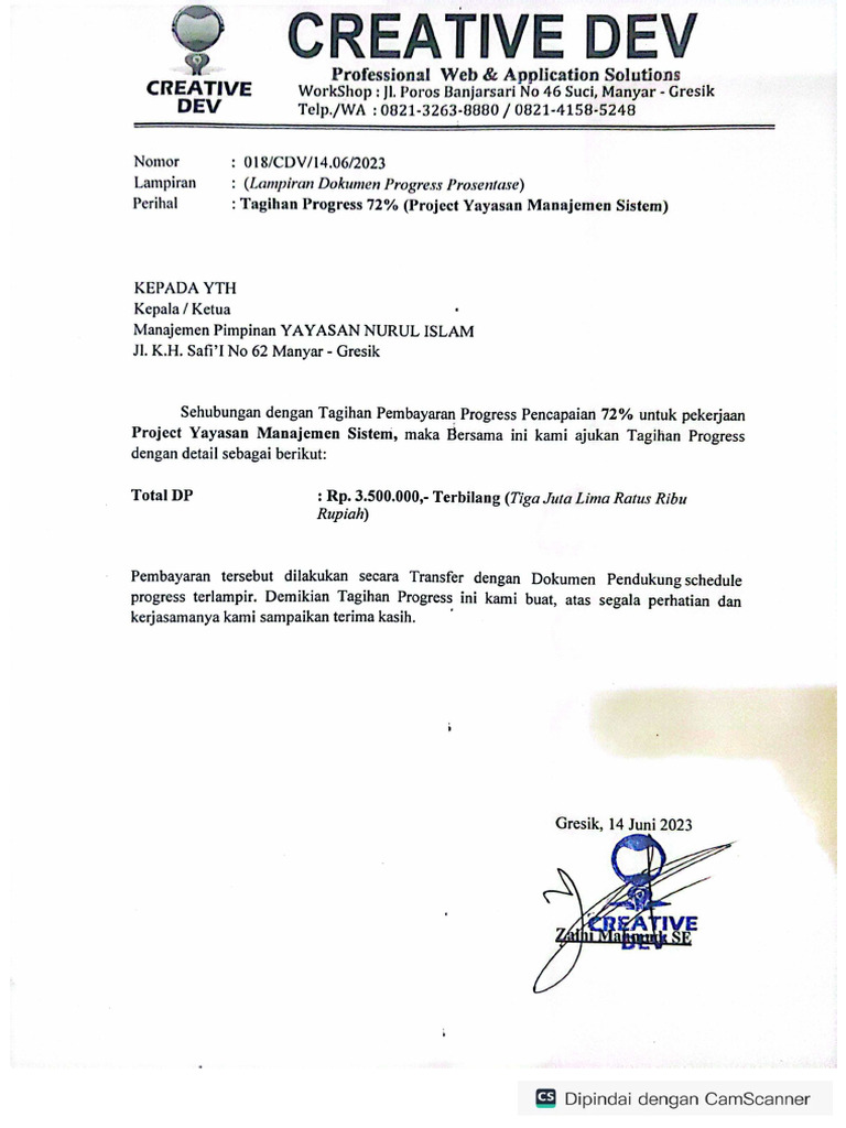 Scan Invoice + Kwitansi (Termin 2) | PDF