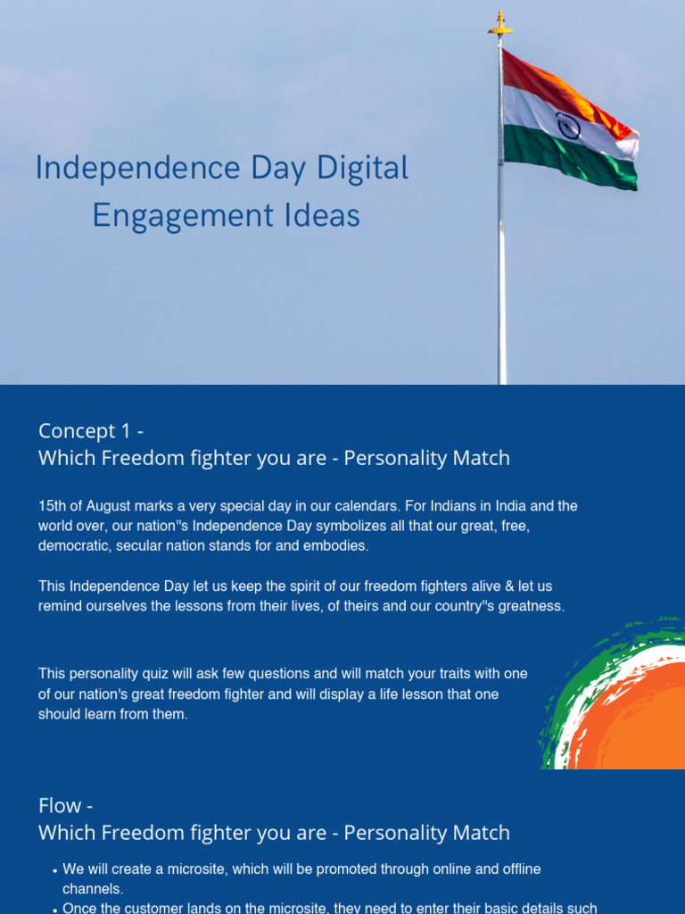 Independence Day Digital Engagement Ideas | PDF