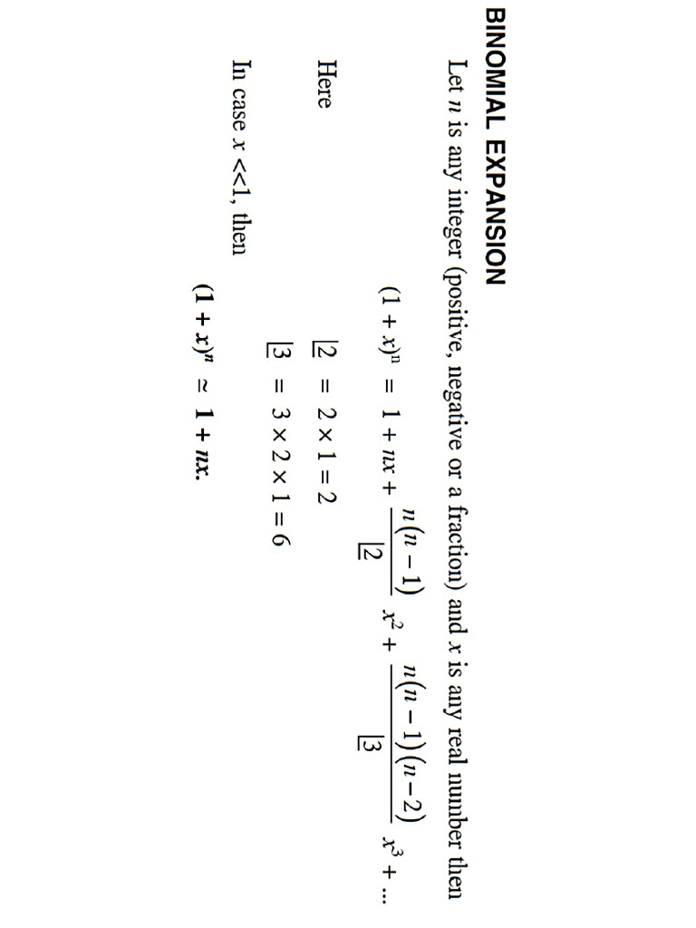 Binomial Expansion Pdf