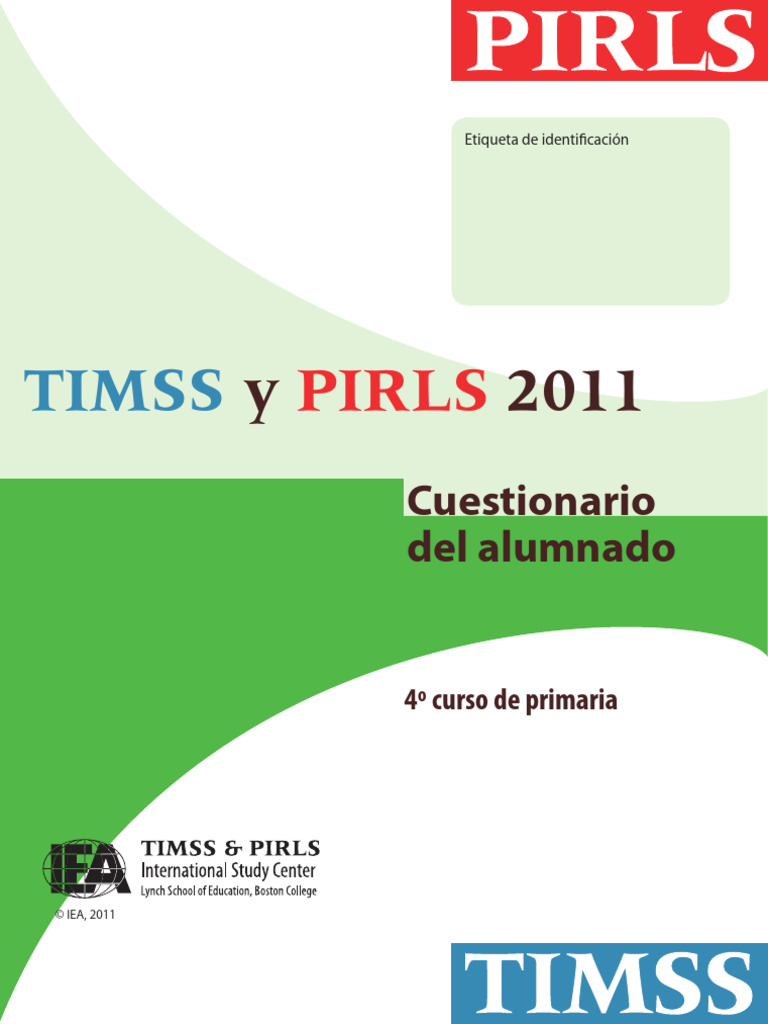 PIRLS TIMSS CuestionarioAlumno | PDF