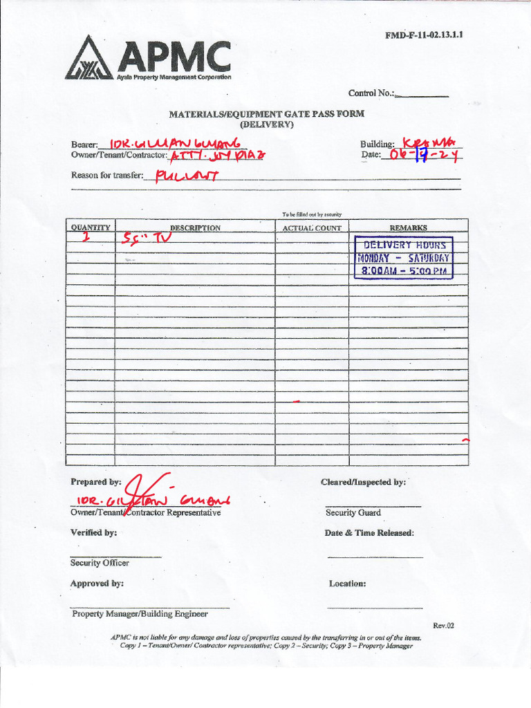 Delivery Permit | PDF