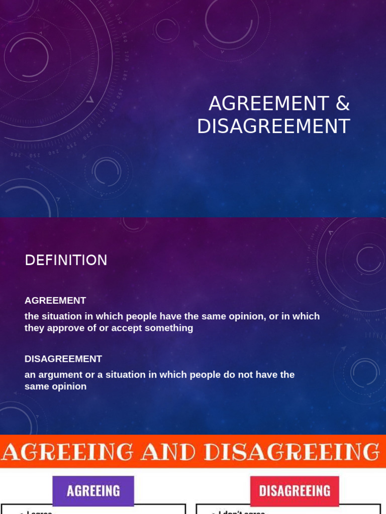 Agreement and Disagreement | PDF