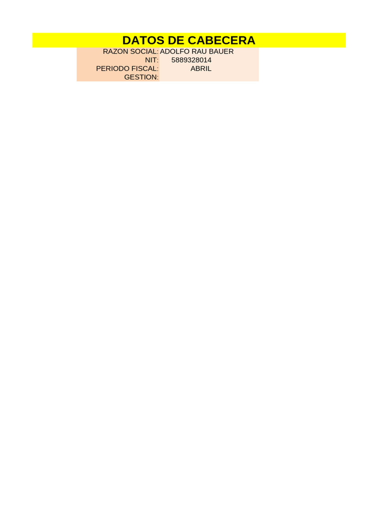 Detalle RCV Adolfo Rau - Abril | PDF