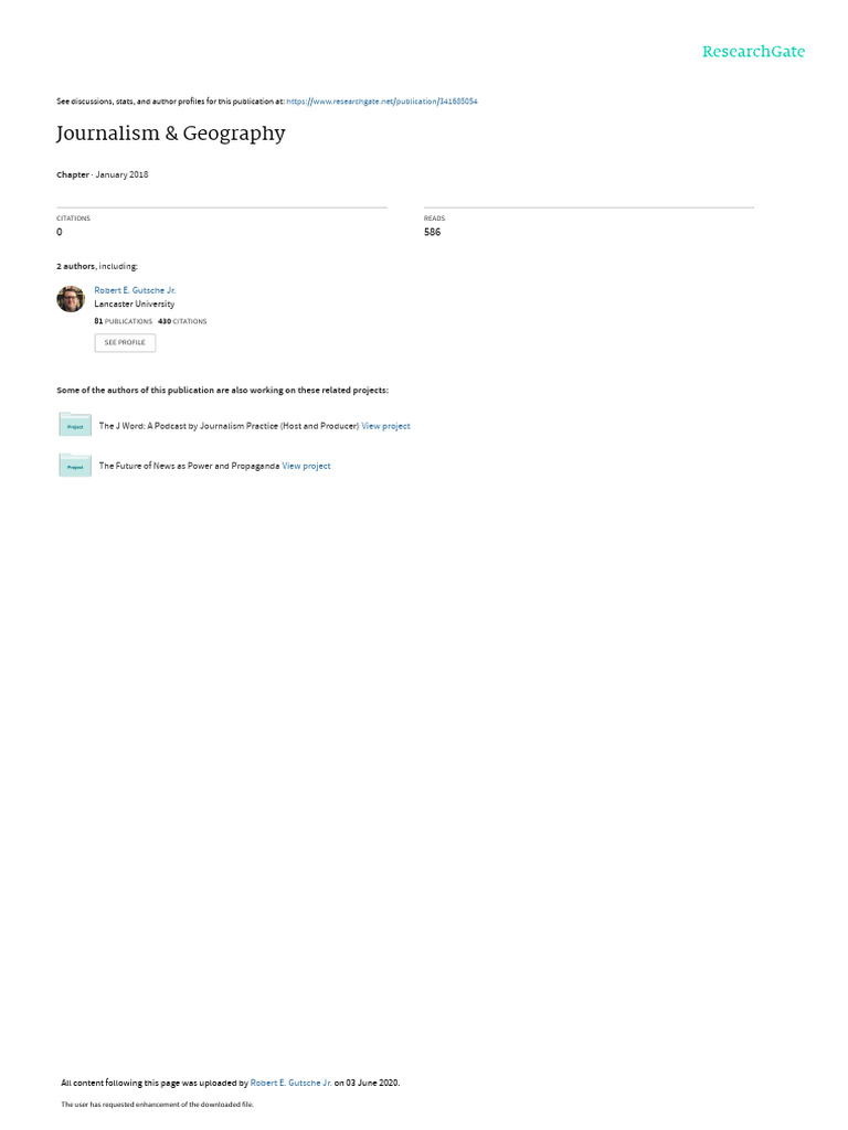 Journalism and Geography | PDF