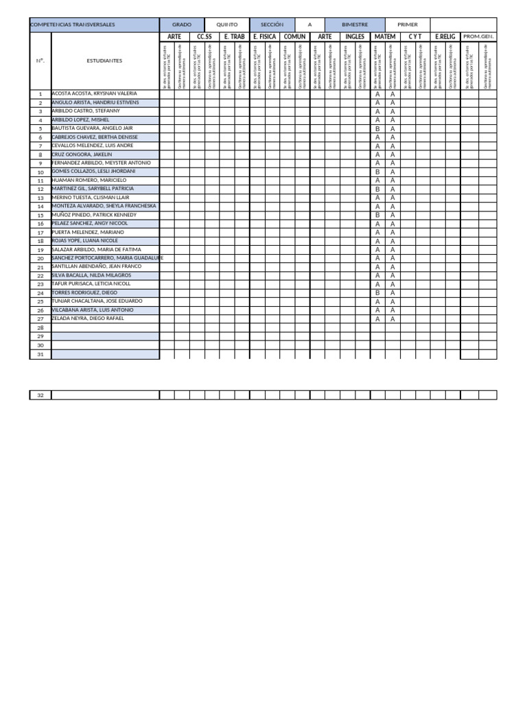 Comp. Transv. 5º A - 101056 | PDF