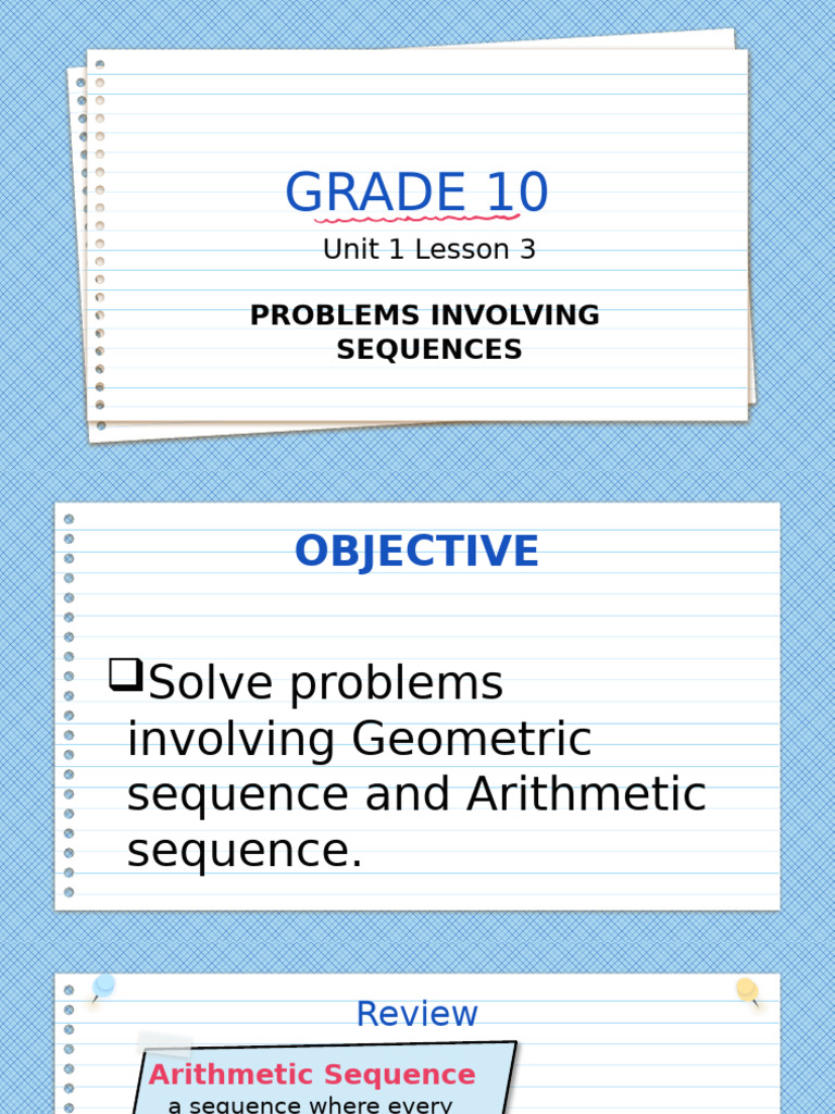 Word Problems Involving Sequence | PDF