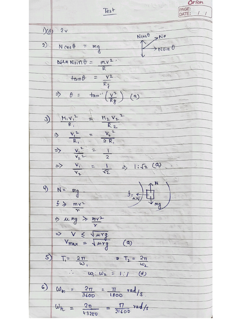 Work Energy Power. Circular Motion | PDF