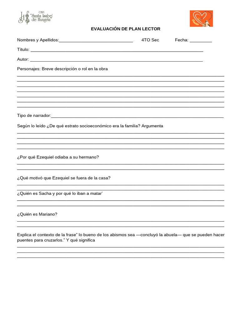 Ev Plan Lector Ojos 4to | PDF