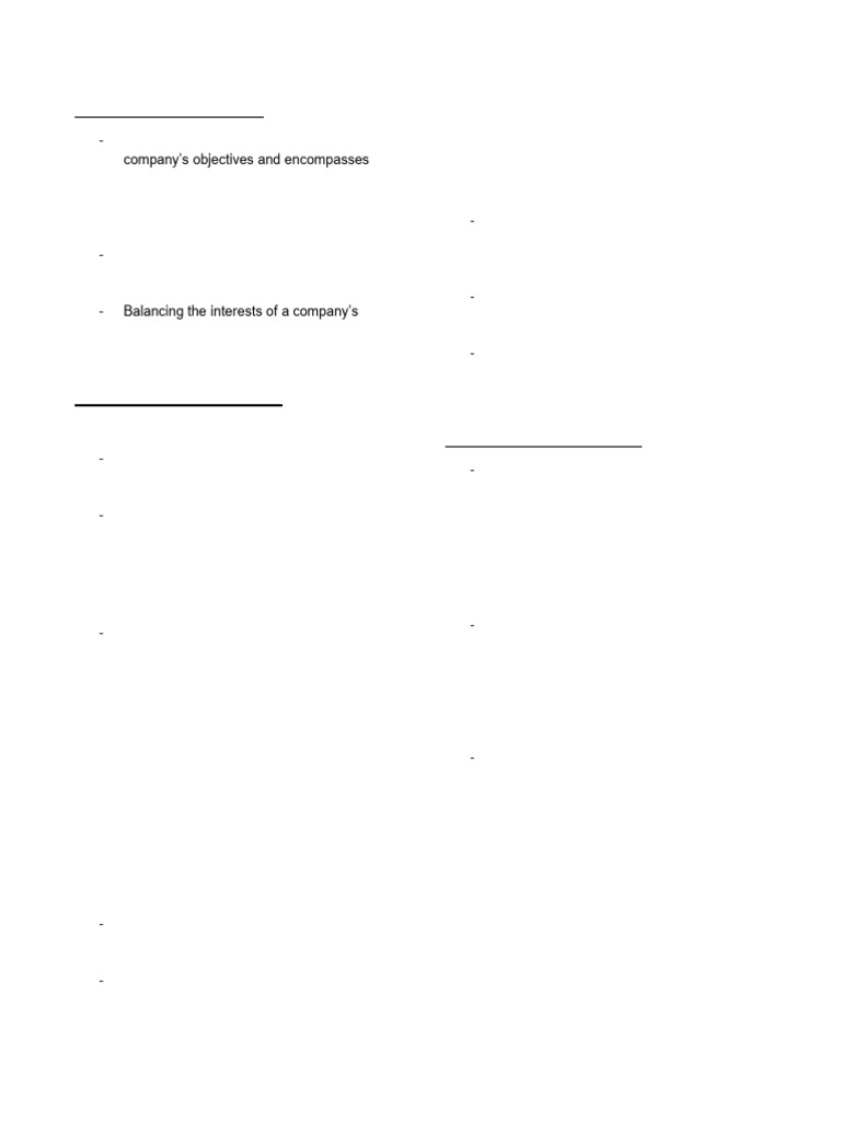 Corporate Governance (Notes) | PDF
