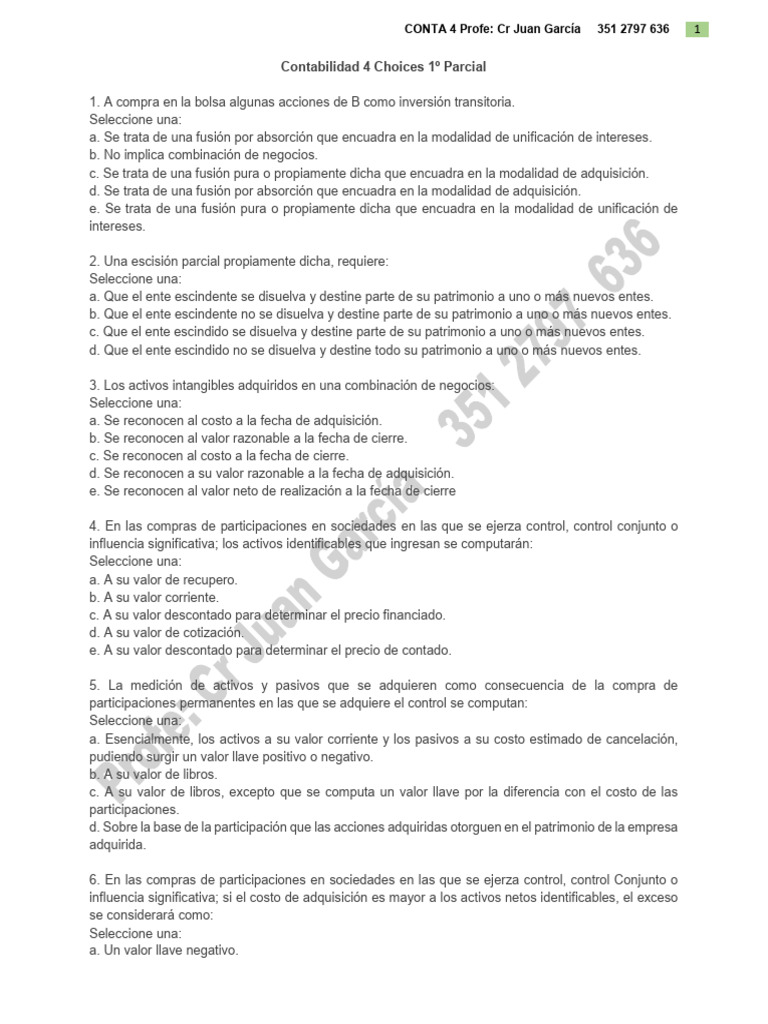 17.1 Choices 1º Parcial NUEVOS | PDF